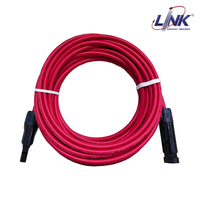 LINK สายโซล่าเซลล์ สำเร็จรูป 4 sqmm ความยาว 10 เมตร มาตรฐาน TUV , EN ...