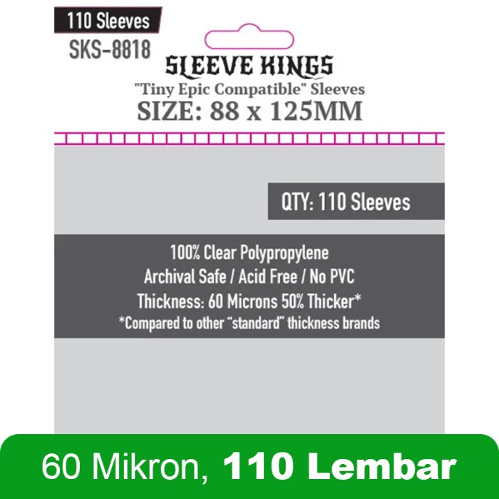 ปลอกการ์ด Kings "Tiny Epic" 88x125 mm (8818) | Shopee Thailand