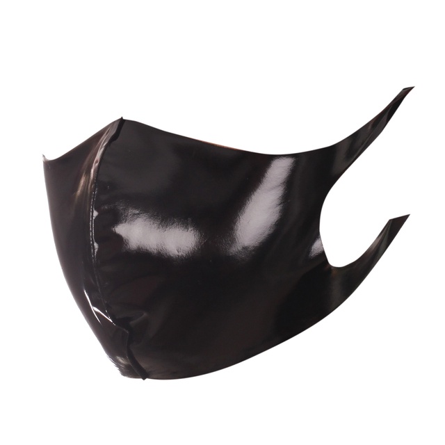 Ftshist Shiny Leather 3D Mouth Mask Latex Fetish Metallic Choking Mask ...