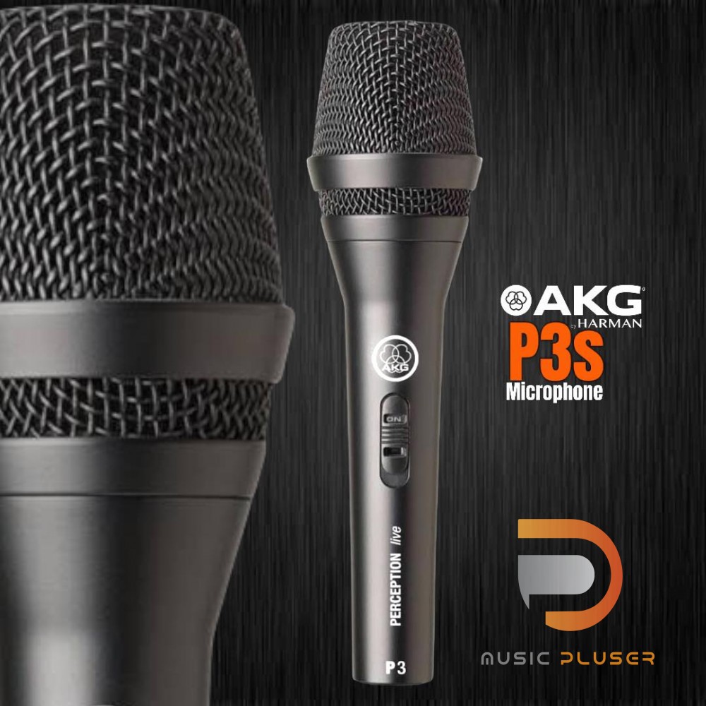 AKG P3S Microphone ไมโครโฟนไดนามิก งานคุณภาพ พร้อมปุ่มเปิด-ปิด งานแข็งแรงทนทาน ของแท้ พร้อม ...