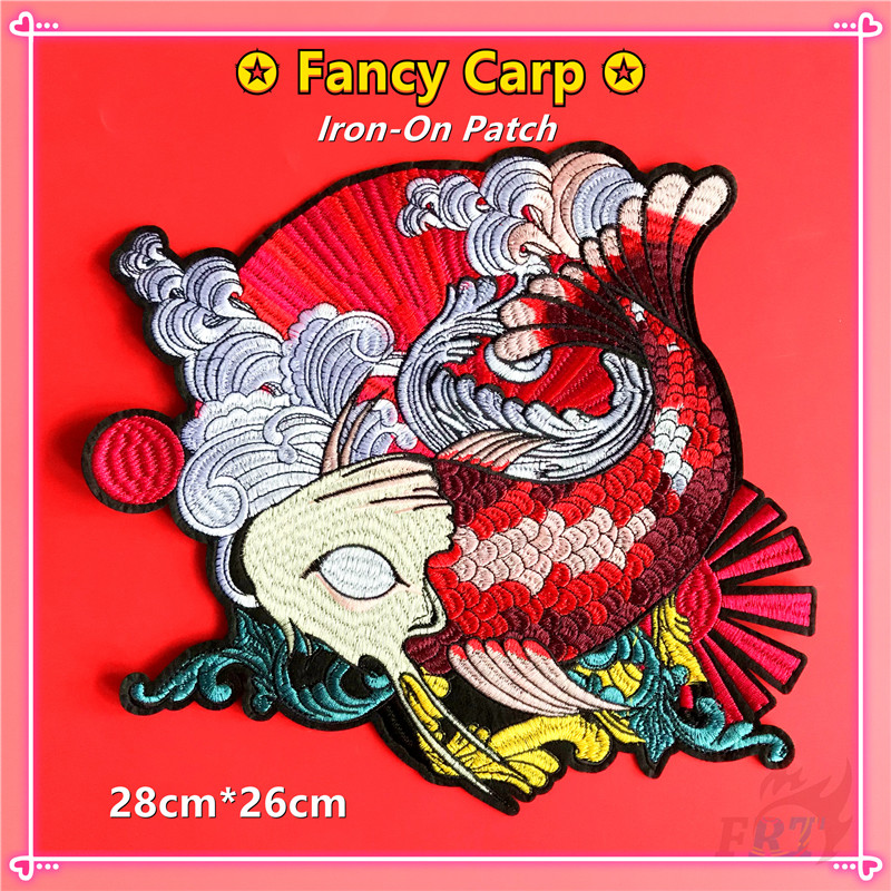 Fancy Carp - Japanese Style Iron-On Patch ♚ 1Pc Koi Fish Good Fortune DIY Sew on Iron on Badges ...