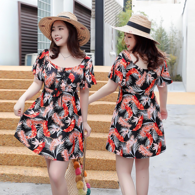 2023 New ชุดว่ายน้ำคนอ้วน ชุดว่ายน้ำวันพีช เดรส ชุดว่ายน้ำ 70~100kg ชุดว่ายน้ำ เดรส ชุดว่ายน้ำ ...