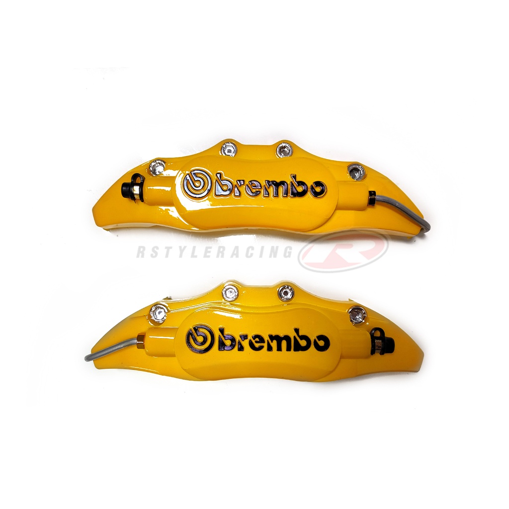 ครอบดิสเบรคสำหรับล้อหลัง โลโก้ BREBO สีเหลือง | Shopee Thailand