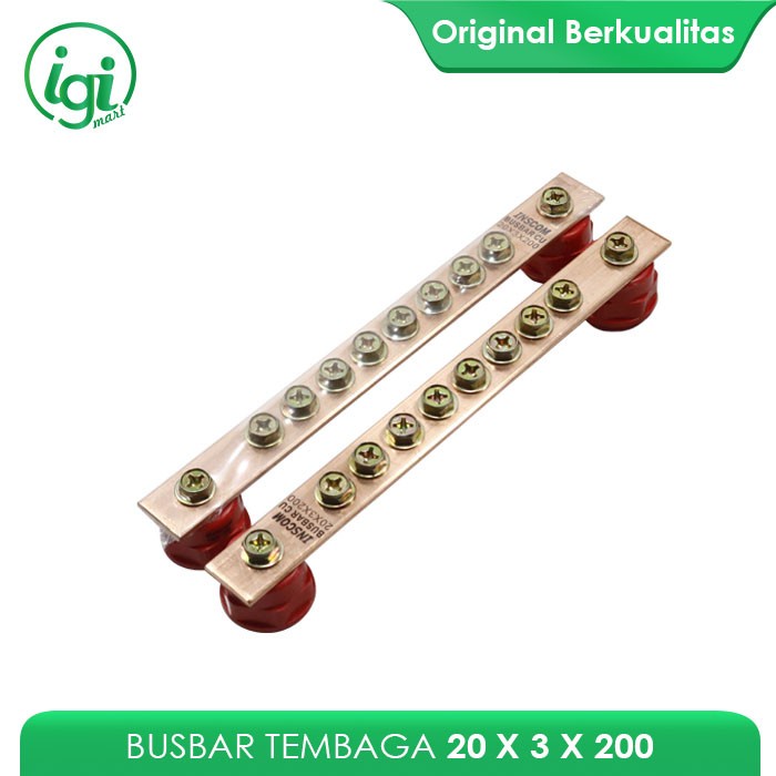BUSBAR ARDE COPPER 20 X 3 X 200 / TERMINAL ZERO PLATE ISOLATOR SUPPORT ...