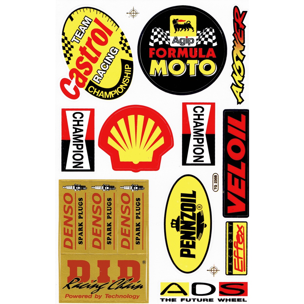 สติกเกอร์แต่งรถ ติดรถยนต์ รถมอเตอร์ไซค์ หมวกกันน็อค โลโก้ สปอนเซอร์ ...