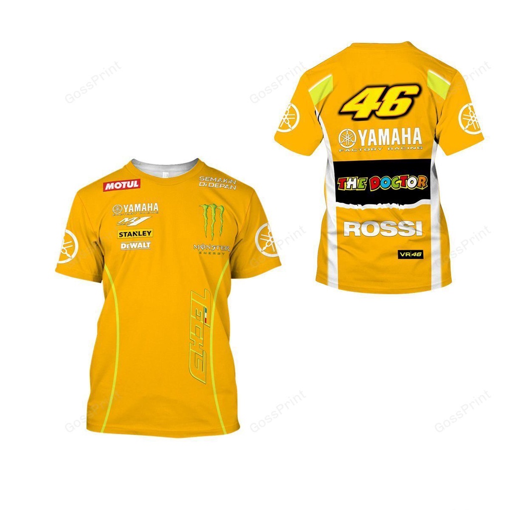 เสื้อยืด พิมพ์ลาย Yamaha MotoGP Factory Racing Monster Sponsor BSB SBK ...