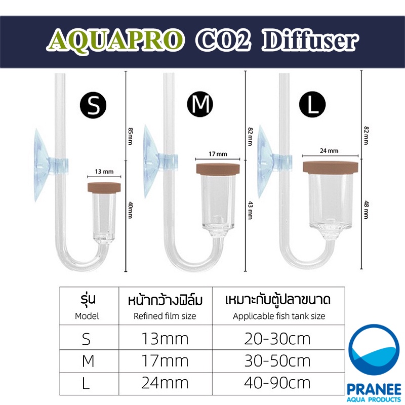AQUAPRO CO2 Diffuser หัวดิฟกระจายคาร์บอน (CO2) รุ่นใหม่ล่าสุด | Shopee Thailand