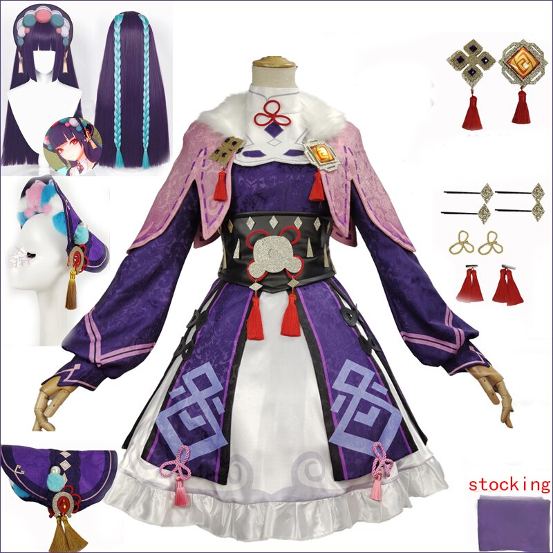 Game Genshin Impact YunJin Cosplay Costume Wig Anime Chinese Opera ...