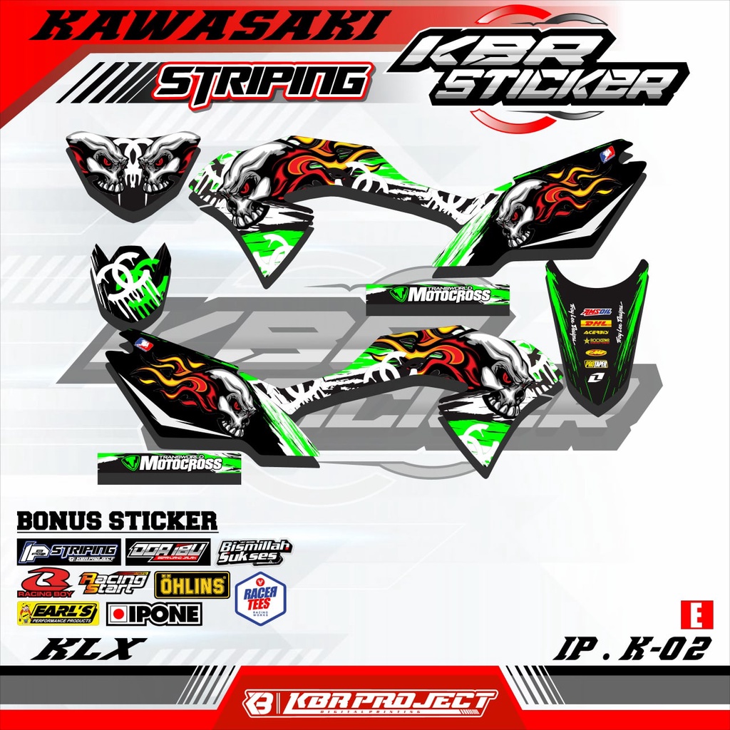 Klx STICKER STRIPING รถจักรยานยนต ์ KLX K-02 | Shopee Thailand