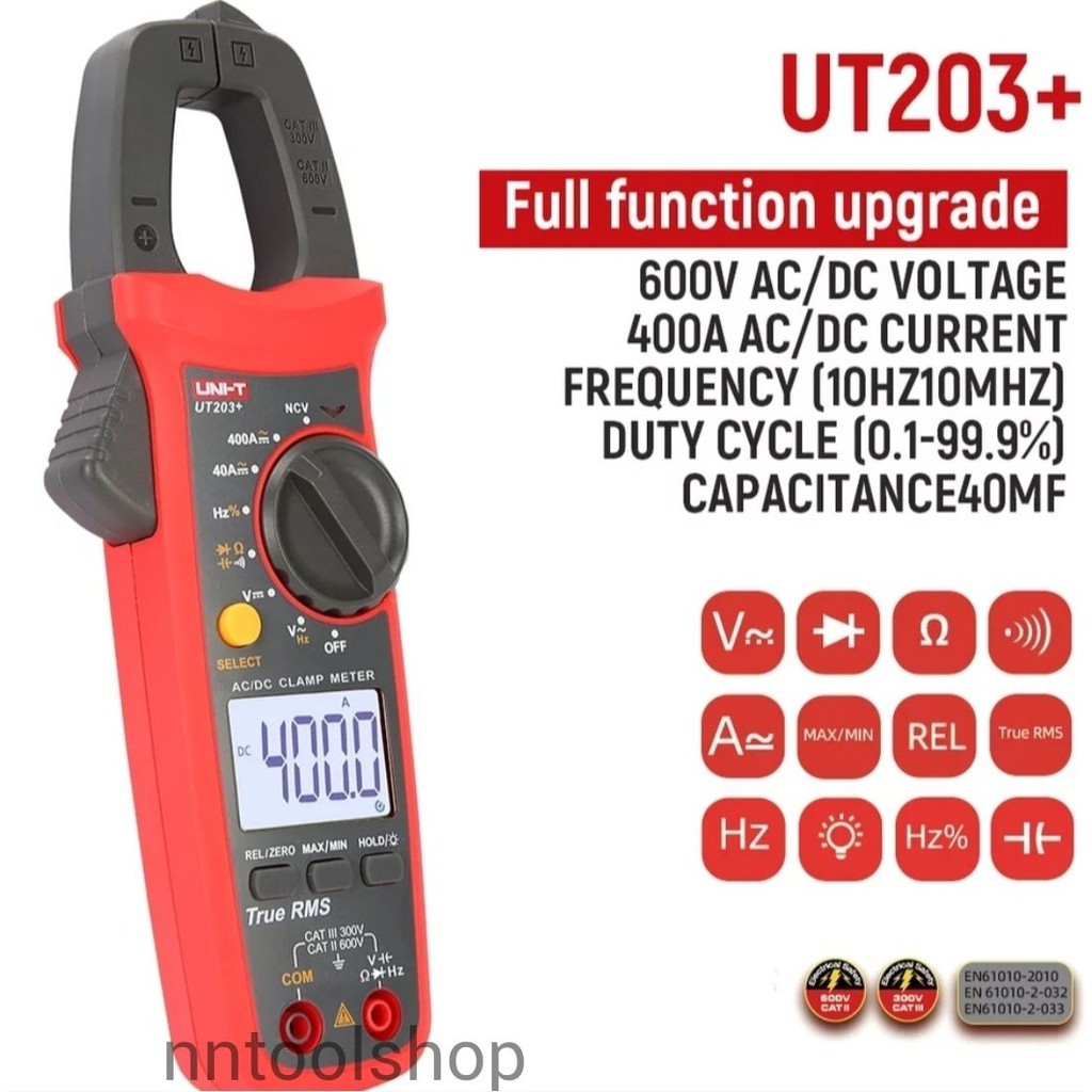 UNI-T UT-203 Clamp Meter Digital แคล้มมิเตอร์ คลิปแอมป์ ut203 ส่งด่วน ...