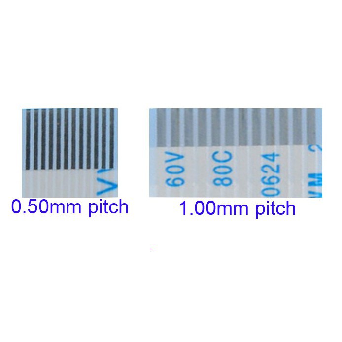 สายแพ 4 6 8 10 13 pin 0.50mm pitch ffc cable AWM 20624 80C 60V ชนิด A ...