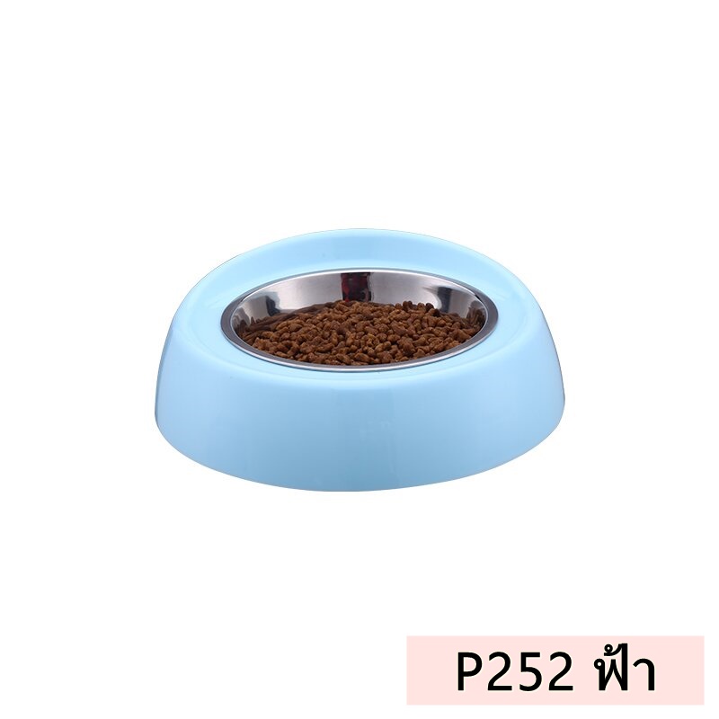 P252 ชามใส่อาหาร แบบสแตนเลส สำหรับสัตว์เลี้ยง ทรงกลม P252 | Shopee Thailand