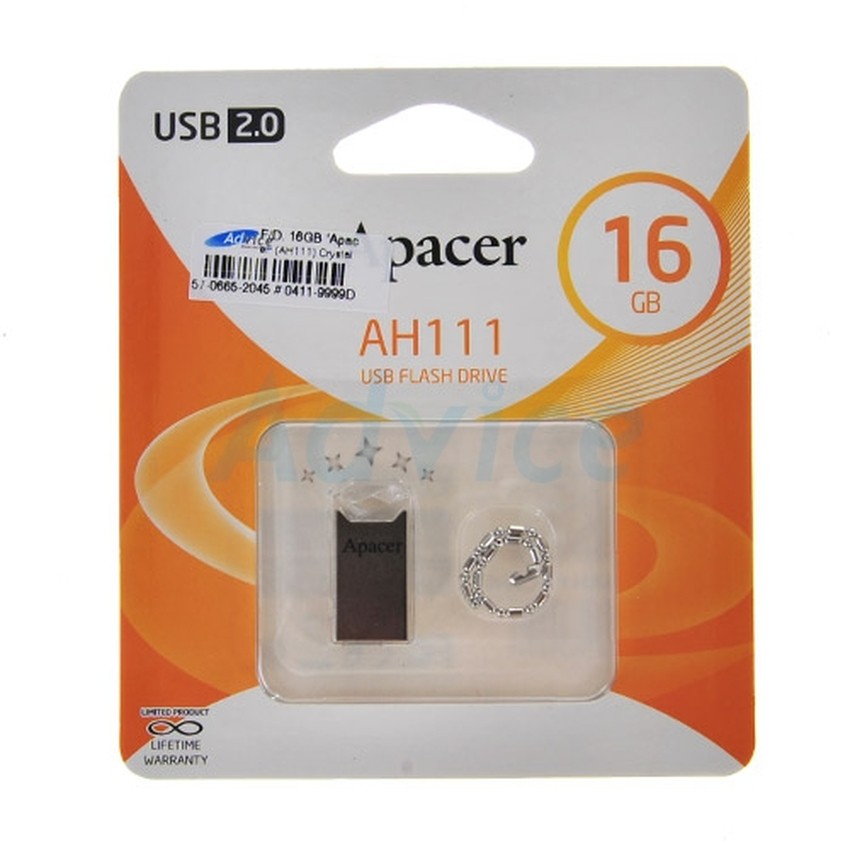 Apacer แฟลชไดร์ฟ 16GB (AH111) Crystal ของแท้ | Shopee Thailand
