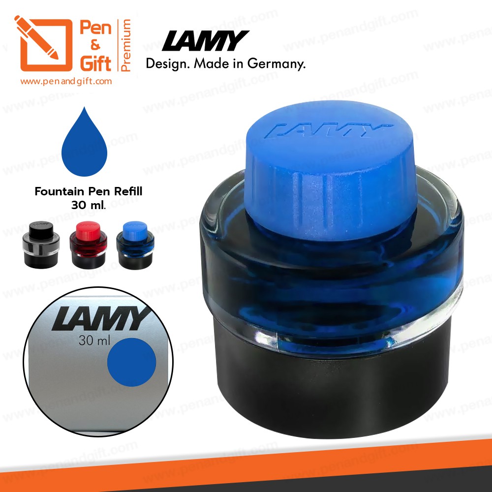 หมึกขวด LAMY T51 [30 มล.] หมึกเติมปากกาหมึกซึม มี 3 สี ดำ, น้ำเงิน, แดง ...
