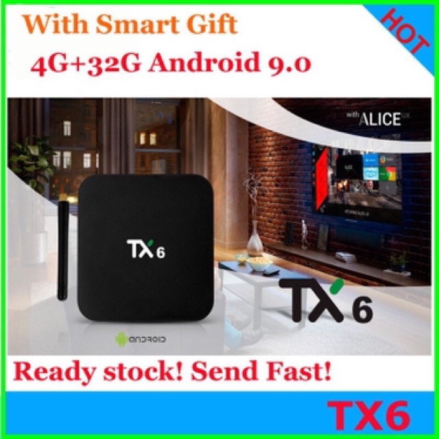 TX6งานแท้ Android Box - ใหม่! กล่อง Android 9.0 Pie RAM 4GB/ROM 32GB รองรับ 4K ใช้งานง่าย มี ...