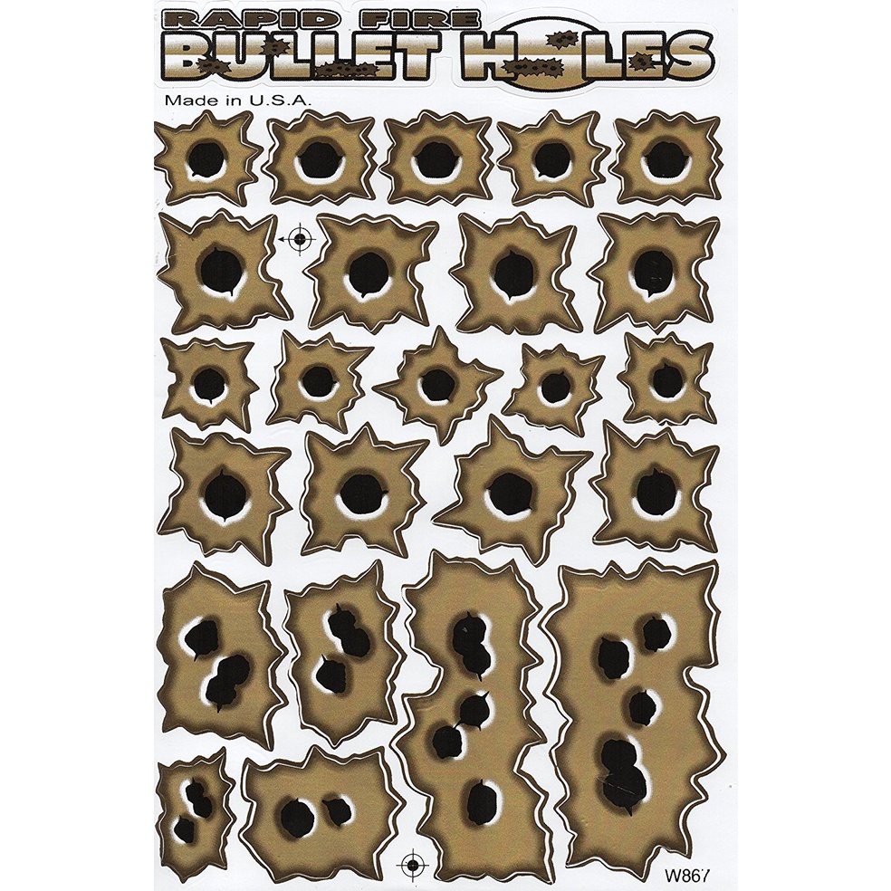 รอยกระสุน รูกระสุน สติ๊กเกอร์แต่งรถ ติดรถยนต์ รถมอเตอร์ไซค์Bullet Holes ...