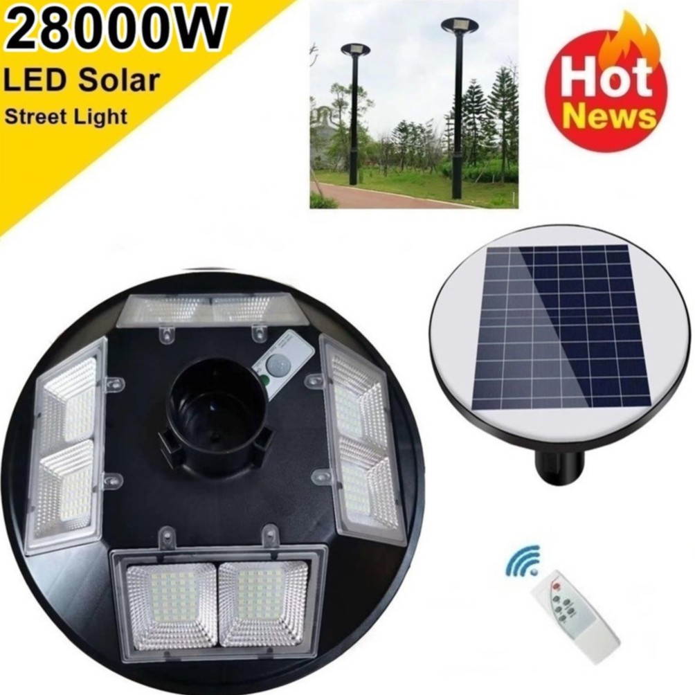 โคมไฟถนน UFO 5-8ทิศทาง LED 20000W - 28000W Square Light โซล่าเซล Street Light สปอร์ตไลท์ Solar ...