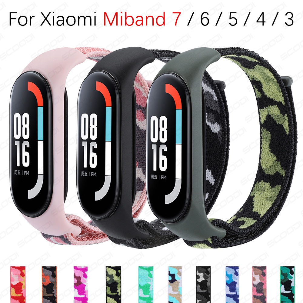 สายนาฬิกาข้อมือไนล่อน ลายพราง สําหรับ xiaomi Mi band 7 6 5 miband 4 3 | Shopee Thailand