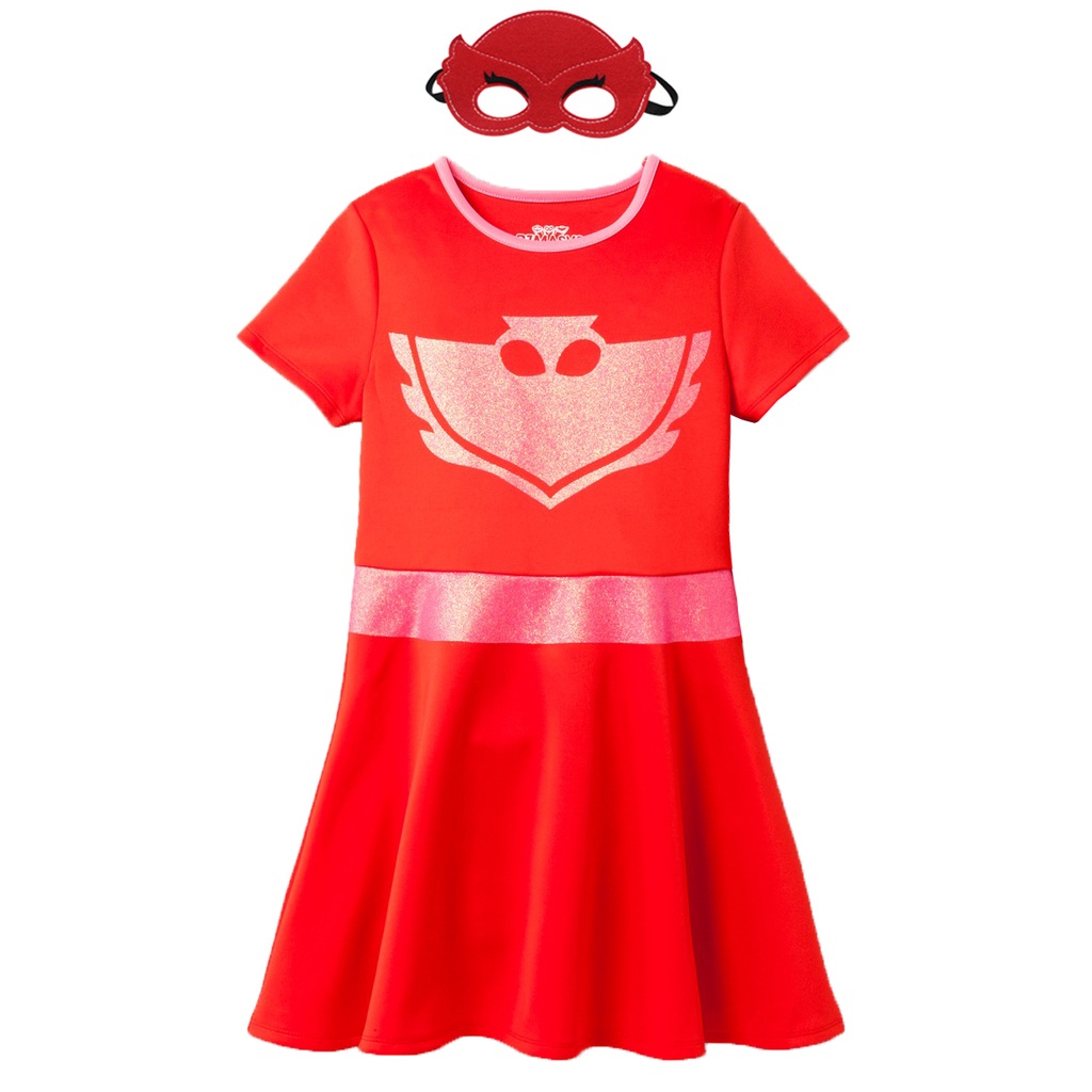 Superhero PJ Masks Owlette Girls Cape&Dress Set Cosplay And Cloak ...
