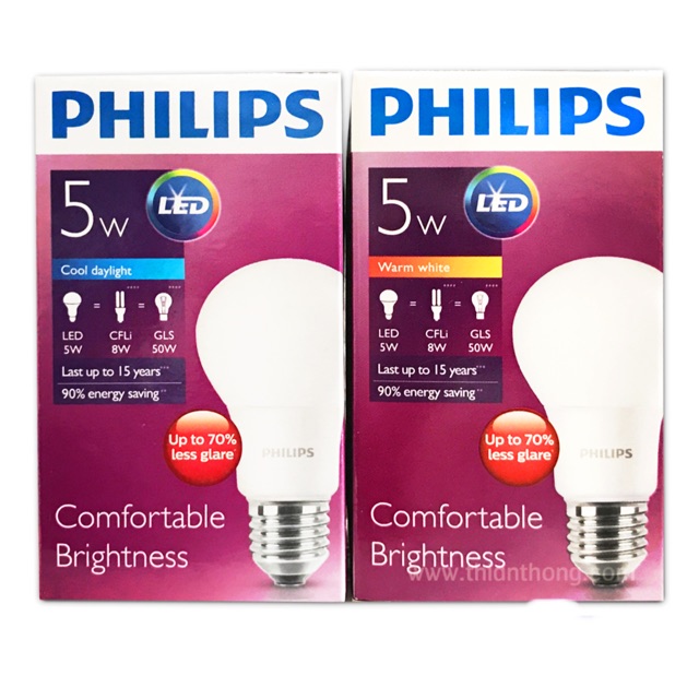 LED Bulb 5W E27 A60 3000K/6500K (รุ่น 15,000 ชม.) | Shopee Thailand