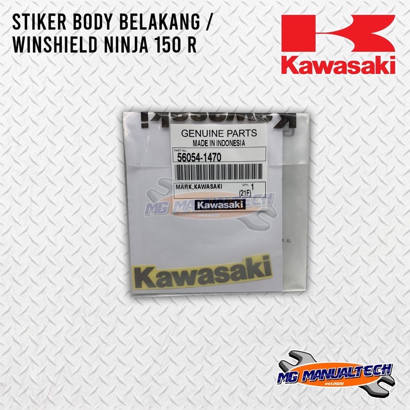 สติกเกอร์ ป้าย KAWASAKI VISOR WINDSHIELD BODY NINJA R SS ของแท้ ...
