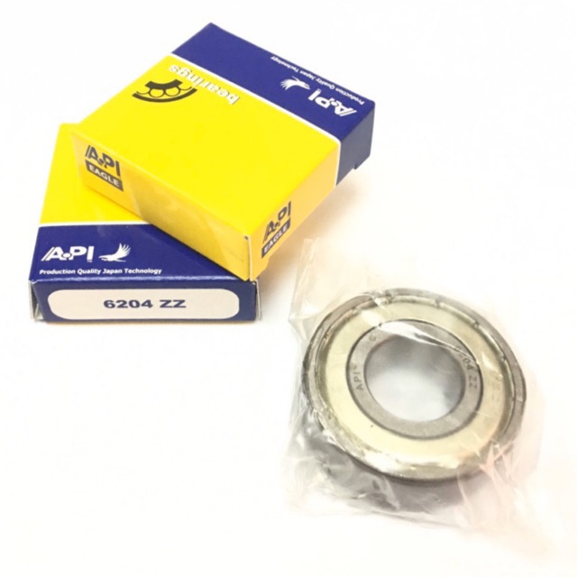 API Bearing 6204 ZZ ตลับลูกปืน เม็ดกลมร่องลึก คุณภาพเยี่ยม มาตรฐาน DGBB ...