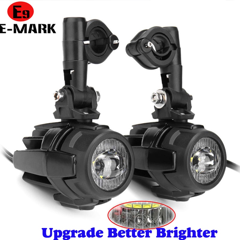 Motorcycle 6000K Headlight LED Auxiliary Fog Light Moto Driving car Fog Spot Head Light Lamp for ...