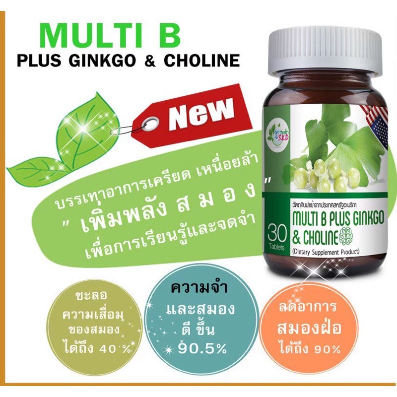 Multi B Plus Ginkgo &Choline | Shopee Thailand