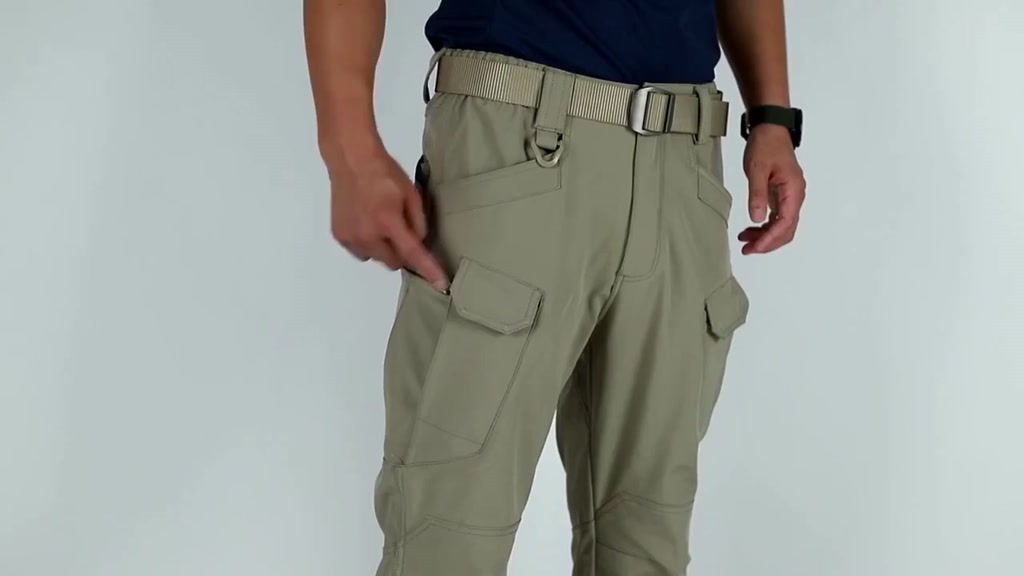 ZITY IX7 กางเกงคาร์โก้ผู้ชาย กางเกงยุทธวิธีหลายกระเป๋า ผ้าทนต่อการขัดถูกันน้ำป้องกันคราบต่อต้าน ...