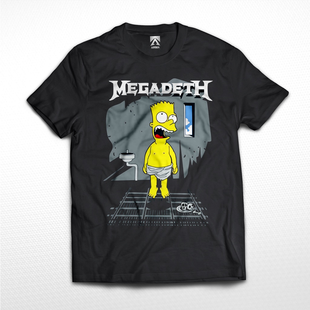 Megadeth x BART SIMPSON BAND เสื ้ อยืด rock METAL Music distro unisex ...