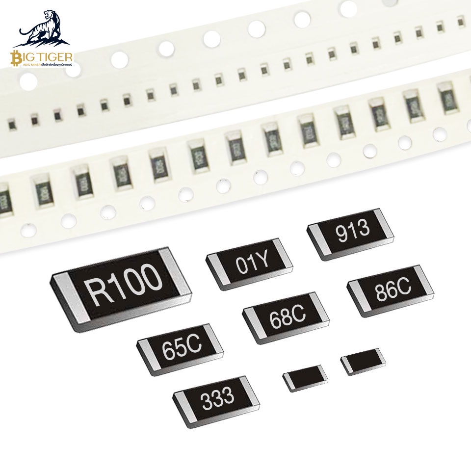SMD Resistor ตัวต้านทาน แบบชิป อะไหล่ Hashoard Asic(100ชิ้น ,20ชิ้น ...