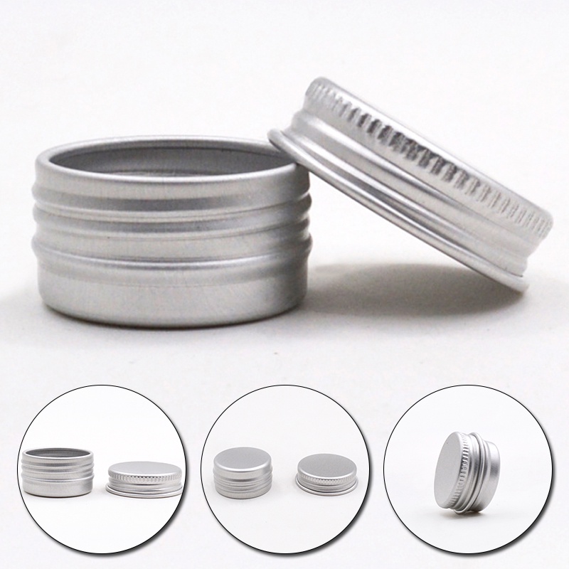 ชุดแพทย์Round Aluminum Tin Cans Silver Color Empty Cosmetic Cream ...