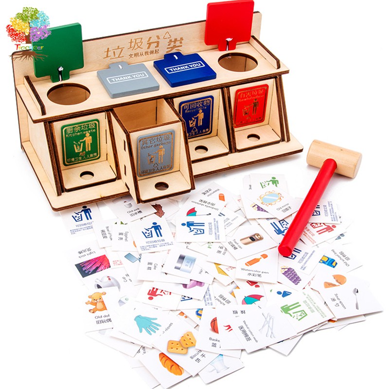 DIY Garbage Sorting Game Trash Can Toy Kids Garbage Classification ...