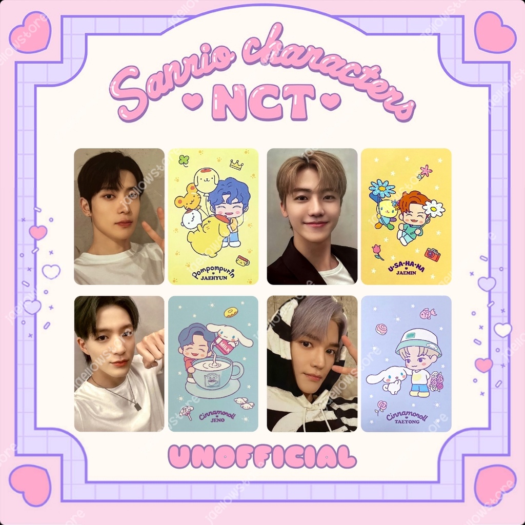 NCT X SANRIO PHOTOCARD PC JAYMIN JENO JAYYUN DOYOUNG TAEYANG MARK ...