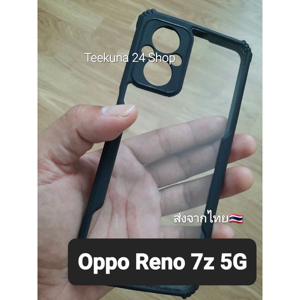 เคสOppo Reno 7z 5G แบบหลังใส+ขอบสี+กันกล้อง # Reno 7 z # Reno7z 5G# | Shopee Thailand