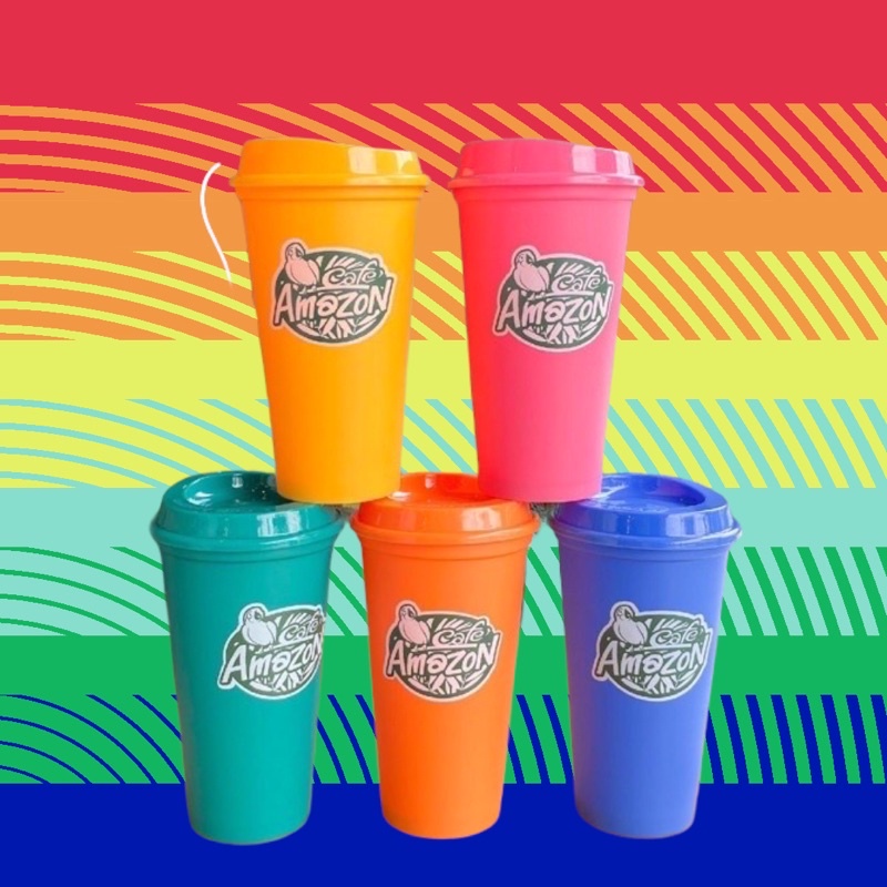 Amazon cup 5 day set แก้วอเมซอนเซต มี 5 สี (สีเหลือง,ชมพู,เขียว,ส้ม,ฟ้า ...