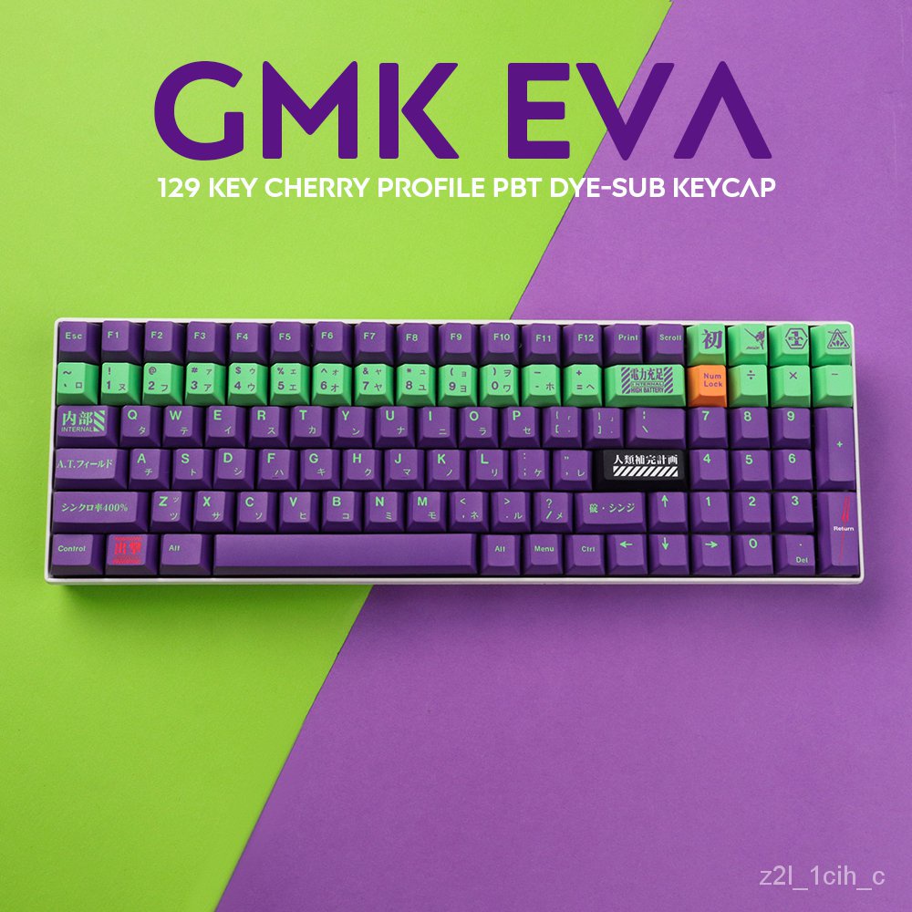 129 Keys Japanese GMK Eva Keycaps Cherry Profile PBT DYE-SUB Keycap For ...