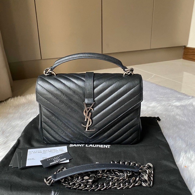 Like new YSL College Medium ปี2019 สีดำ รุ่นฮิต จุของดีมากก หนังสวยงาม ...