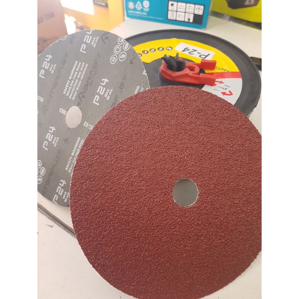 กระดาษทรายกลม 7นิ้ว INTERFLEX แท้ ราคาพิเศษ ผลิตจากประเทศตุรกี สำหรับงานโลหะ และงานไม้ เบอร์ 24 ...