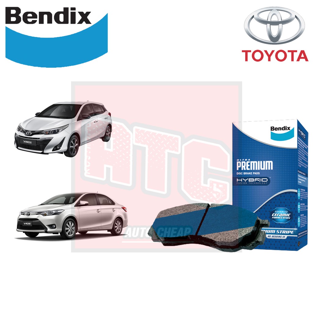 Bendix Ultra Premium ผ้าเบรค toyota vios yaris โตโยต้า วีออส ยาริส ...