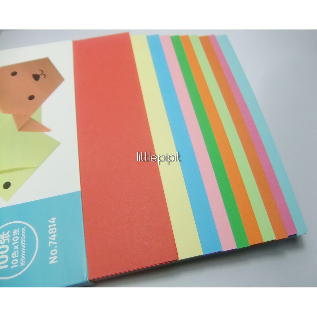 กระดาษพับโอริกามิ Origami paper 15x15 cm (100 sheets) Deli 6407 / 74814 ...