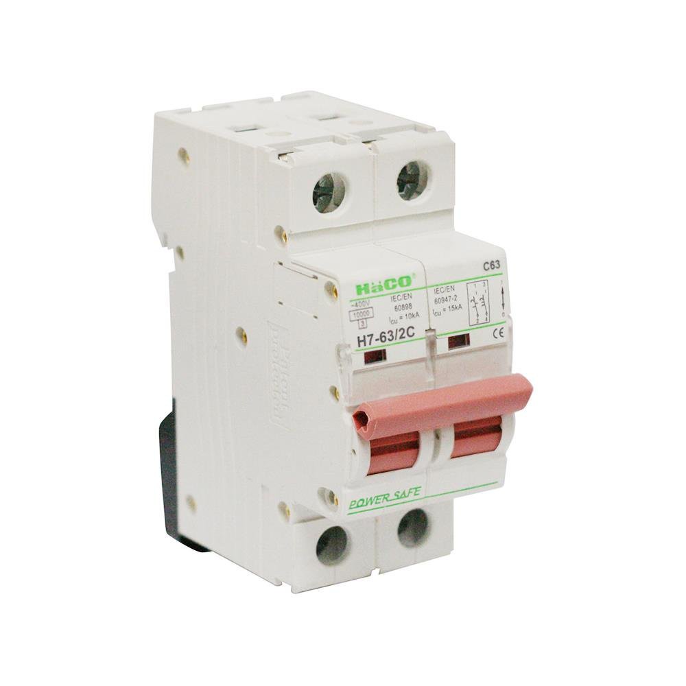 Breaker CIRCUIT BREAKER HACO H7-63/2C 63A 2P Circuit breaker Electrical ...