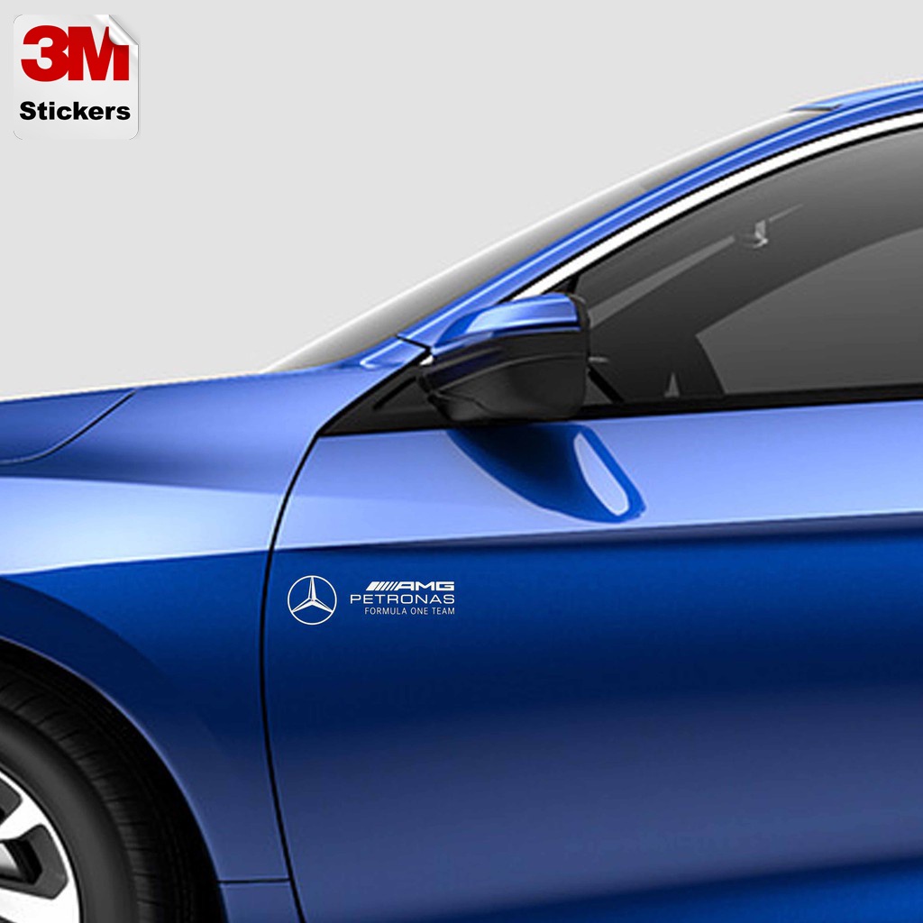 Mercedes F1 team สติ๊กเกอร์ 3M ลอกออกไม่มีคราบกาว Removable 3M sticker ...