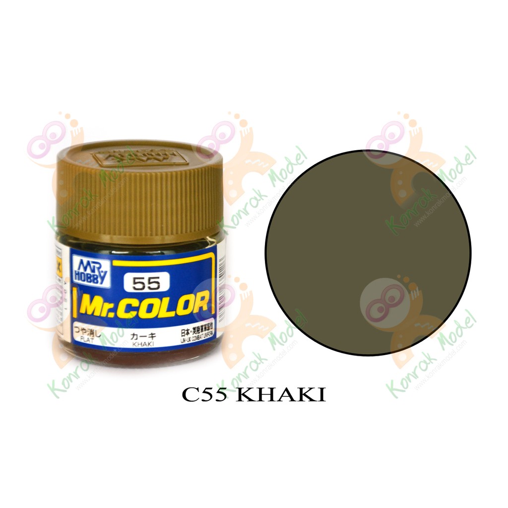 สีสูตรทินเนอร์ Mr.hobby Mr.color C55 Khaki Flat 10ml | Shopee Thailand