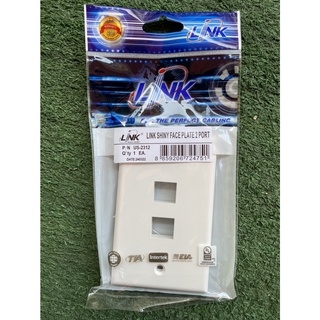 Face Plate หน้ากากแลน 1 ช่อง 2 ช่อง LINK Shiny face plate 1 port 2 port us-2312 us-2311 | Shopee ...