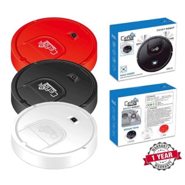 [Clearance Sale] Ceflar หุ่นยนต์ดูดฝุ่นอัตโนมัติ Smart Robot รุ่น CRC-01 | Shopee Thailand