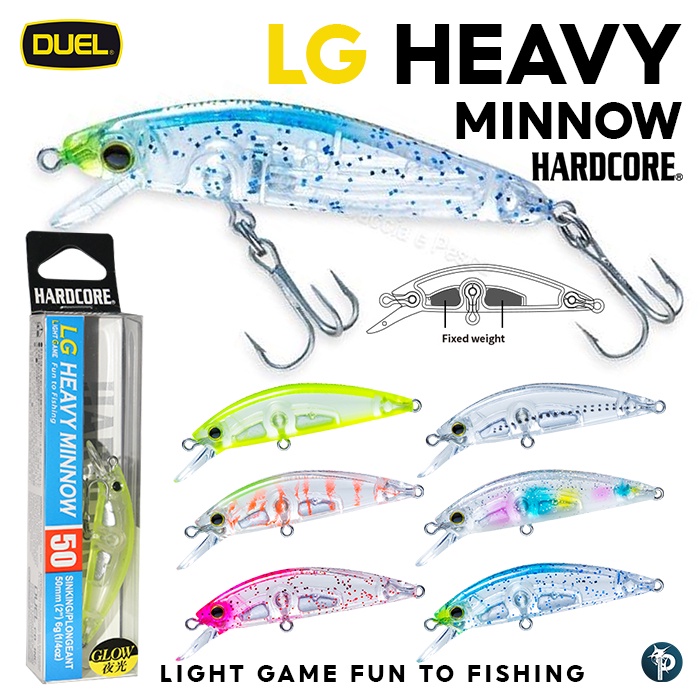 เหยื่อปลอม HARDCORE LG HEAVY MINNOW รหัส F1200 | Shopee Thailand