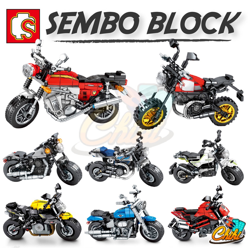 ชุดตัวต่อ SEMBO BLOCK ชุดรถมอเตอร์ไซค์ 4 คัน สุดเท่ SET3 | Shopee Thailand