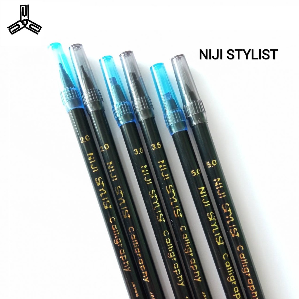 (12 ด้าม) ปากกาหัวตัด NIJI STYLIST ขนาด 2.0 / 3.5 / 5.0 mm | Shopee Thailand