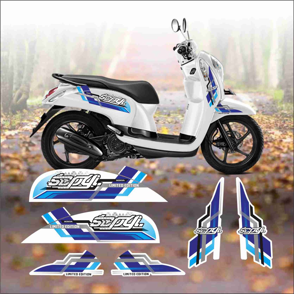 SCOOPY FIATION VARIATION STRIPING HONDA SCOOPY FI MOTORCYCLE STICKER ...